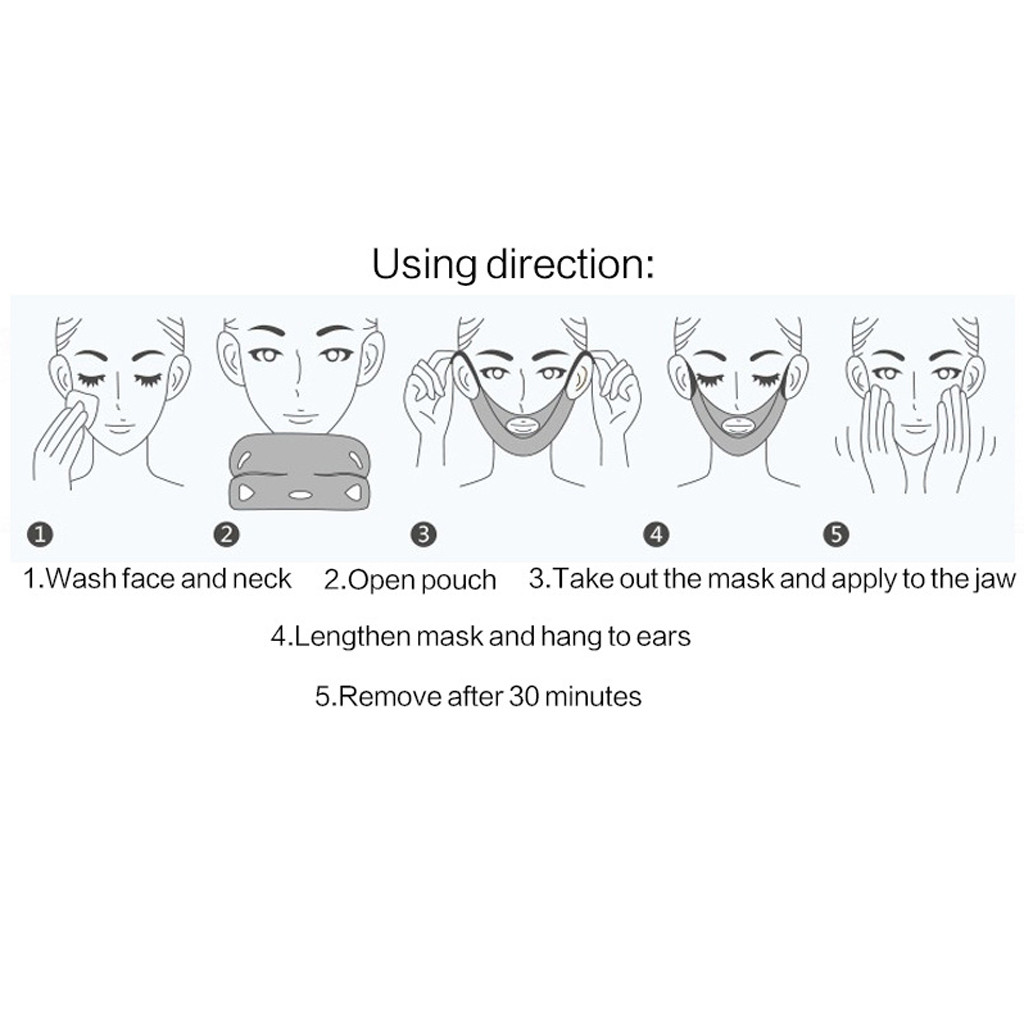 Clear Out Stock! Awwp White 3 Xv Face Mask Shape Sheet Skin Face ...